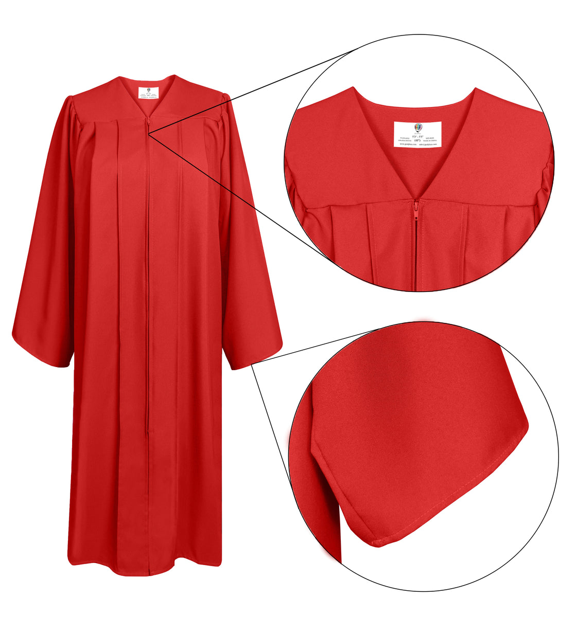 Matte Graduation Gown Choir Robe for Confirmation Baptism Red – GradPlaza