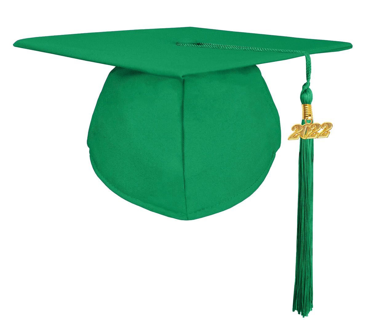 Matte Adult Graduation Cap with Graduation Tassel Charm Emerald Green ...